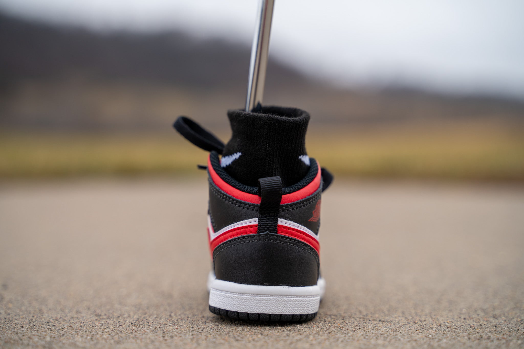 Jordan 1 Mid [GYM RED BLACK] Standing Sneaker Putter Cover – SneakerPutt