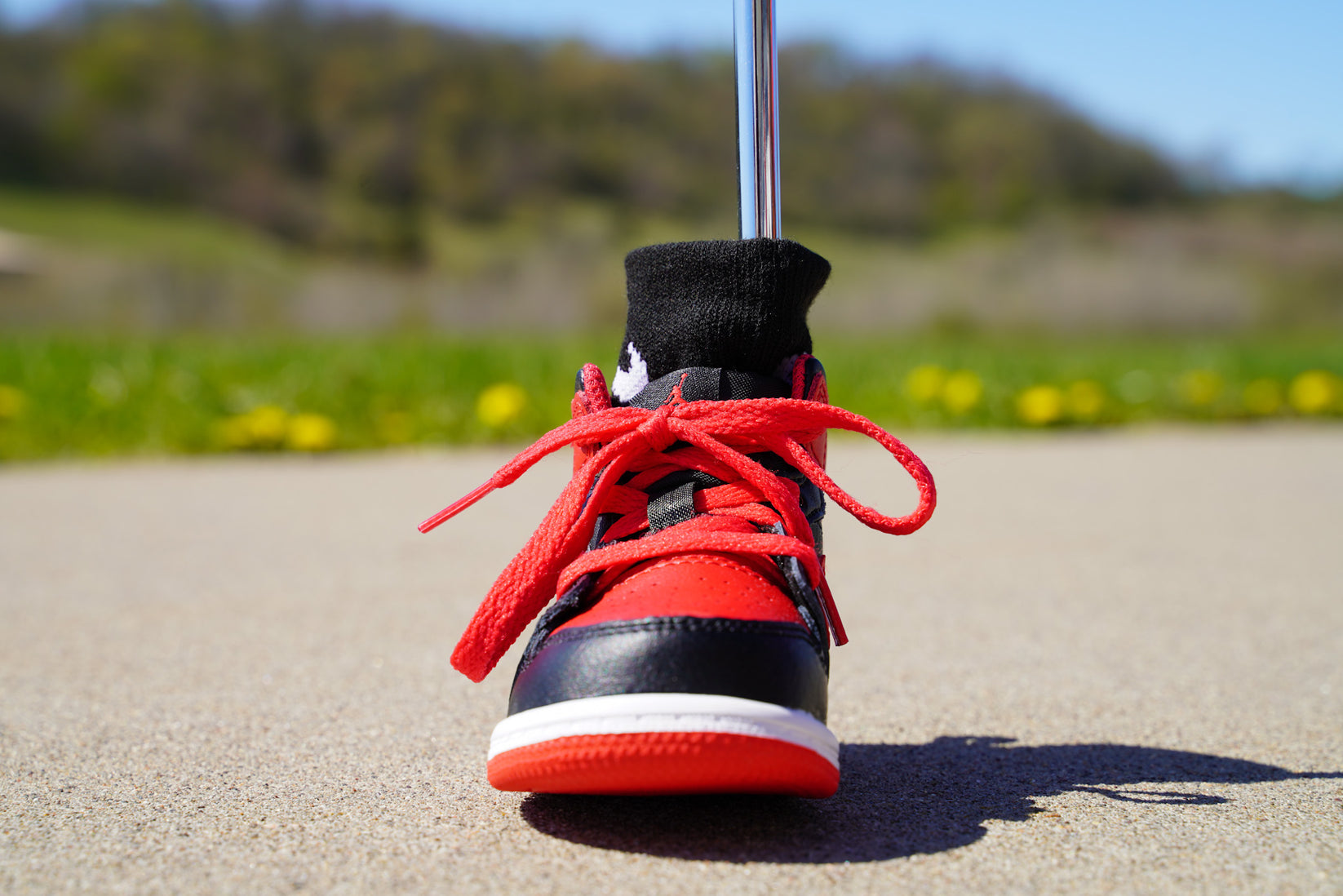 Jordan 1 Mid [FIRE RED] Standing Sneaker Putter Cover – SneakerPutt